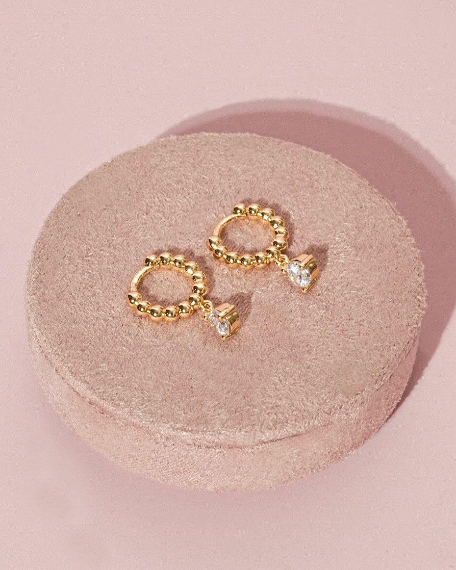 Charlie Earrings - Clear White – Trinkets Jewelry